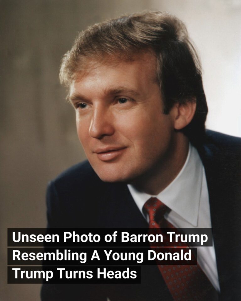 Fans do a double take after side-by-side photo of Barron and young ...