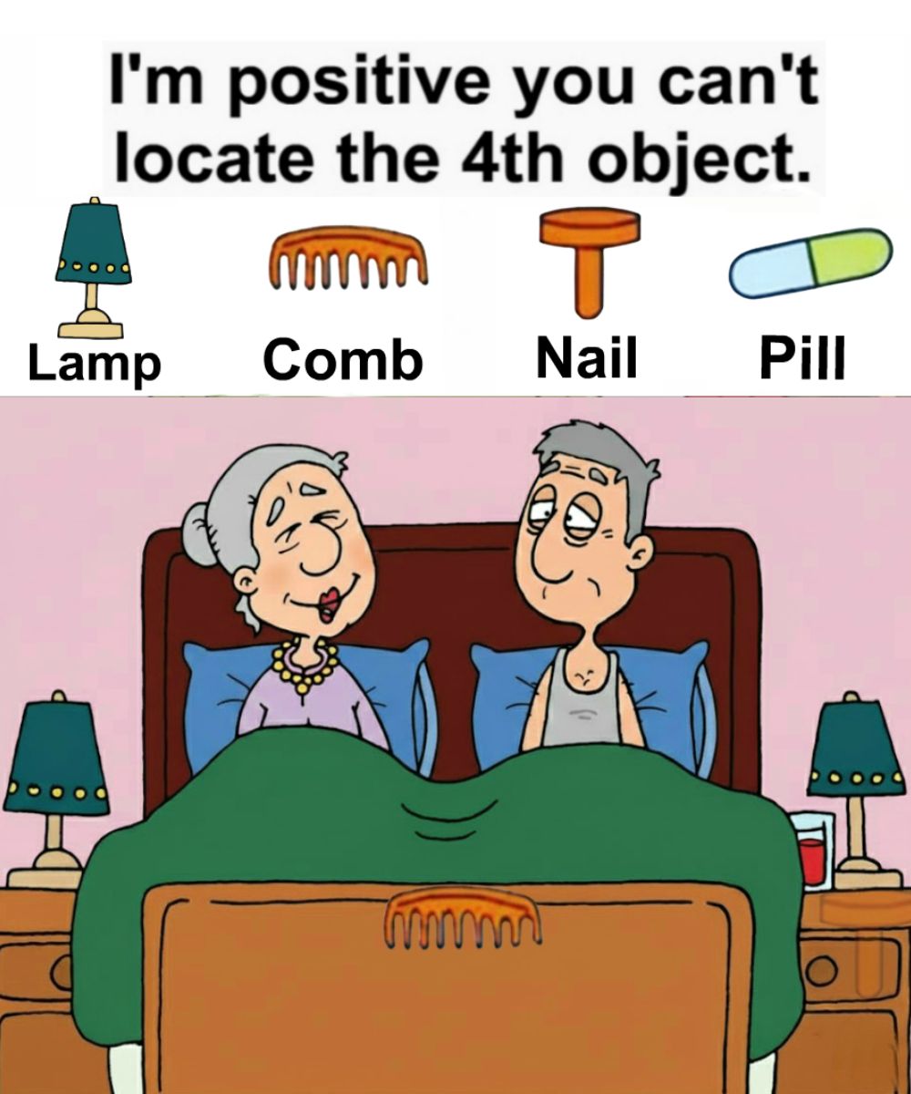 Find Lamp, Comb, Nail, Pill. - Informed America